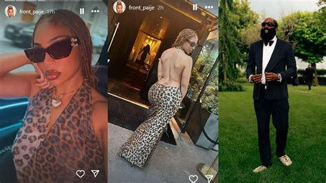 In Photos James Hardens Girlfriend Paije Speights Rocks Leopard Print