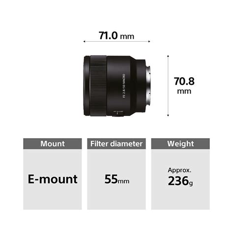 Sony Fe 50 Mm F28 Macro Sel50m28 E Mount Full Frame Standard Macro
