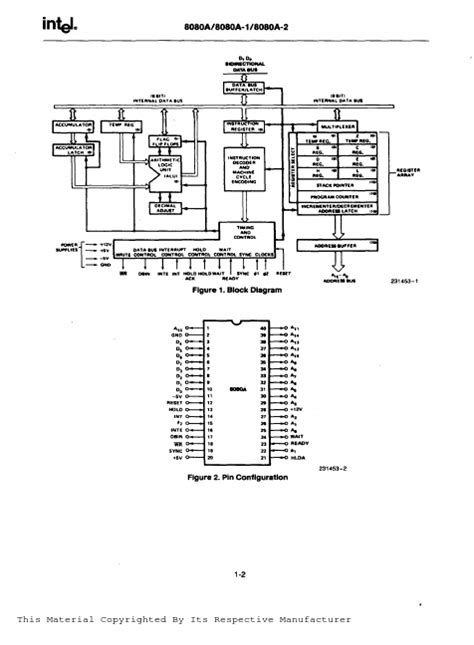 8080a Datasheet Microprocessor Intel