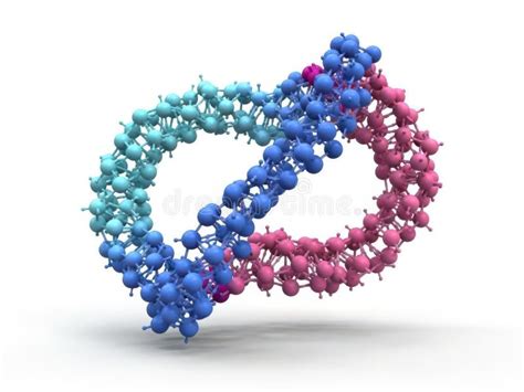 A Detailed 3d Representation Of A Dna Double Helix Molecular Structure