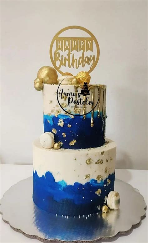 Pastel Azul Y Blanco