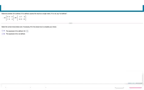 solved determine whether 3a is defined if it is defined