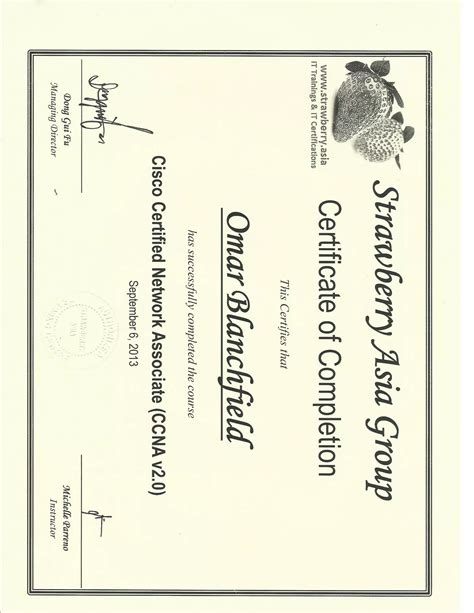 Ccna Course Completion Pdf