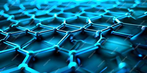 Premium Photo Hexagonal Grid Pattern In Molecular Structure Of