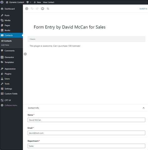 extend elementor pro forms with dynamic content for elementor