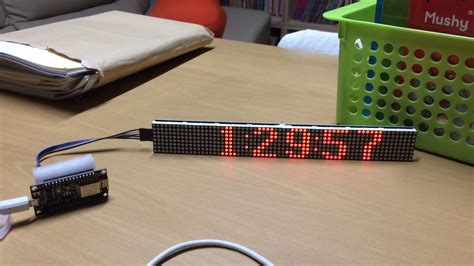 esp8266 animated clock on 8x8 led matrices arduino
