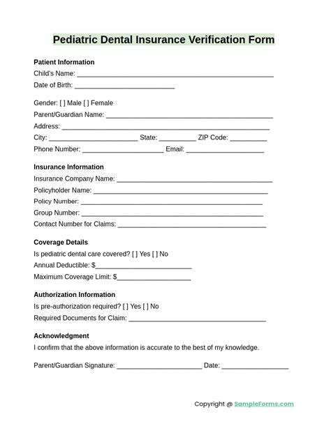 Free 10 Dental Insurance Verification Form Samples Pdf Ms Word