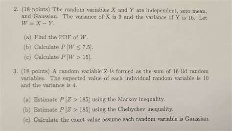 solved 2 18 points the random variables x and y are