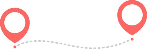 Route Icon With Pointer Pin And Dotted Path PNG