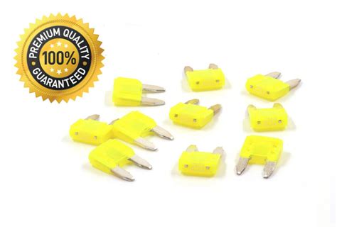 Premium 10 Pack 20 Amp Automotive Apm Atm Mini Blade Fuses Fuse Taps By Lumision