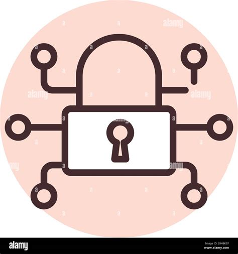 cyber security private illustration vector on white background stock