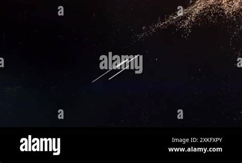 Particles Forming Wave Animating Over Dark Background Abstract Motion Animation Flow