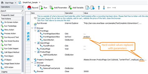 Keyword Test Parameters Testcomplete Documentation