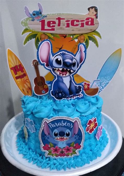 Topo De Bolo Festa Tema Lilo E Stitch CEA