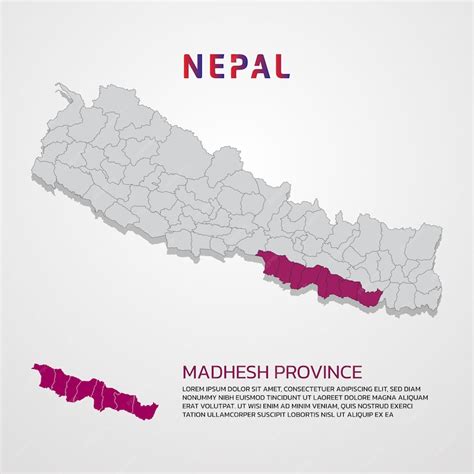 Premium Vector Nepal Map Infographic Template With District