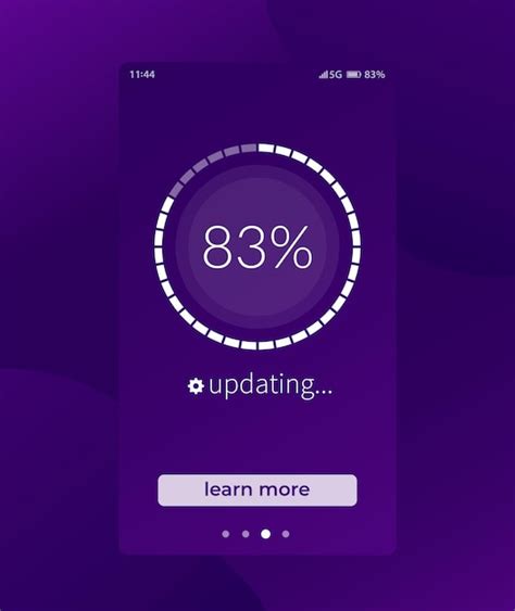 premium vector progress screen updating mobile app interface ui vector
