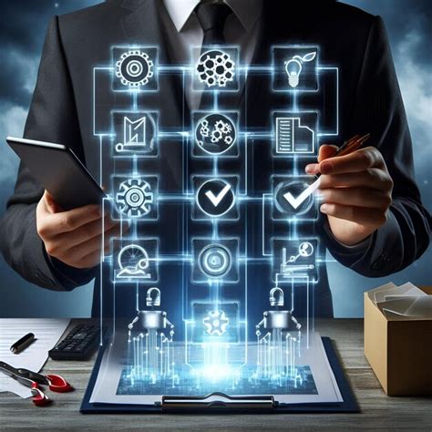 Automation Concept As An Innovation Improving Productivity In Technology Premium Ai Generated