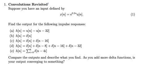 Solved 1 Convolutions Revisited 1 Suppose You Have An Input