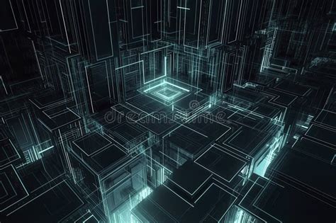 computer geometric digital connection structure business inteligence technology background