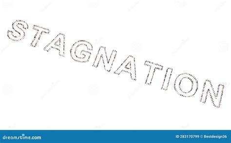 Large Community Of People Forming The Word Stagnation Stock Illustration Illustration Of