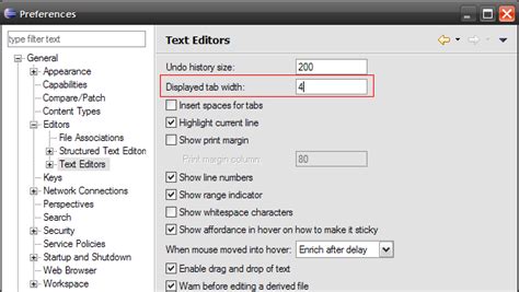 How Do I Enable Tabwidth Of 2 In Eclipse For Erb Stack Overflow