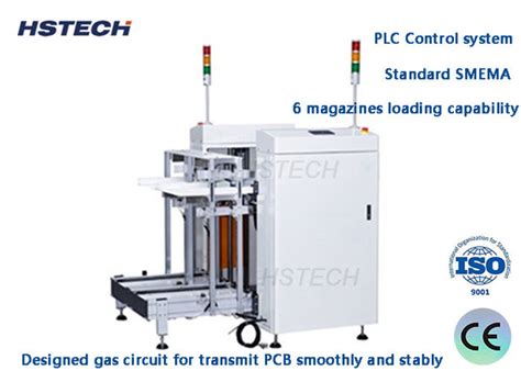 Double Track PCB Unloader PLC Control System Magazines Loading Capability