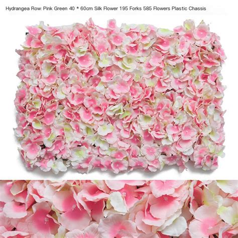 Hydrangea Row Pink Green Flowers Party Galore Events