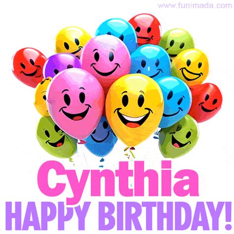 Happy Birthday Cynthia Gifs For Her Download On Funimada Com