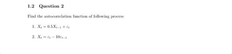 solved find the autocorrelation function of following
