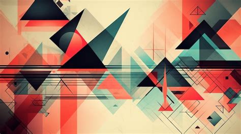 Premium Photo Abstract Geometric Background Featuring A Pattern Of Lines Creating A Visually