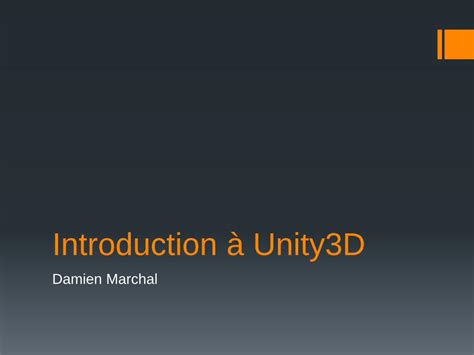 Pdf Introduction à Unity3d Lifldmarchalrvi2013introduction A
