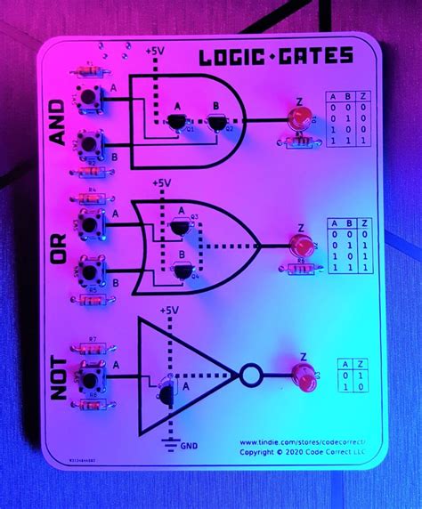 Logic Gates Learning Kit 2 Transistors Etsy Transistors Logic