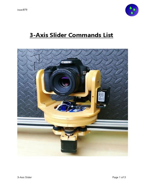 3 axis slider commands list pdf computer science computer engineering