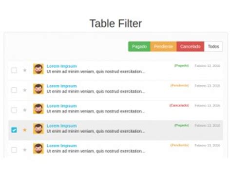 Bootstrap And JQuery Table Code Snippets
