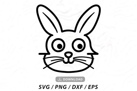 Cute Easter Bunny Face Vector Template Graphic By Ya Design Store Creative Fabrica