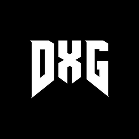 Premium Vector Dxg Letter Logo Design For Technology Company Dxg Logo Design Black And White