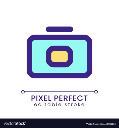Camera Pixel Perfect Rgb Color Ui Icon Royalty Free Vector