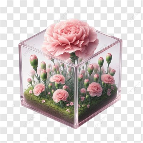 파스텔 블루 핑크 배경에 3d 카네이션 꽃과 둥근 거울 파스텔 블루와 핑크 파스텔 배경의 카네이션 꽃과 둥근 거울 파스텔 블루와 핑크 파스텔 배경에 3d 카네이션 꽃과