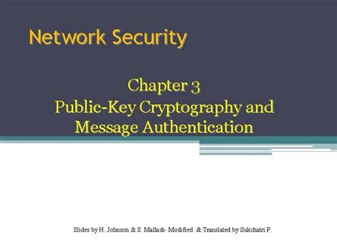 Network Security Chapter 3 Publickey Cryptography And Message