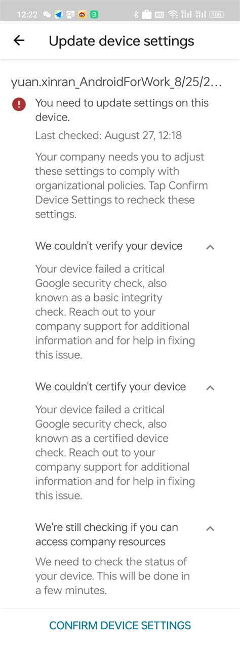With Android 13 System The Intune Company Portal Can Not Intall The Ca