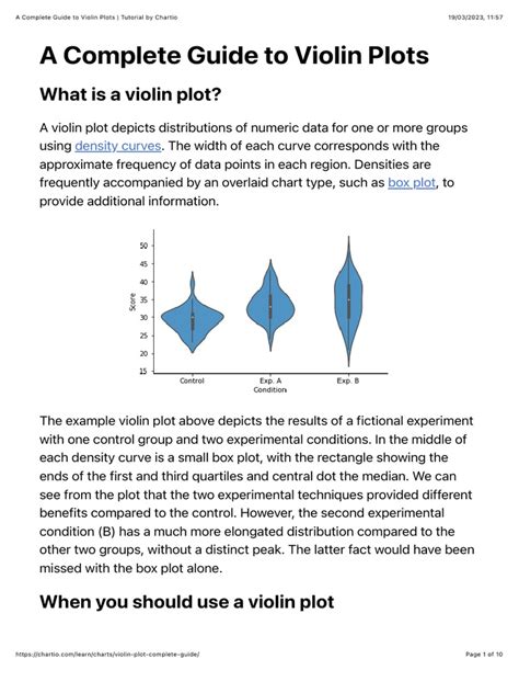 A Complete Guide To Violin Plots Tutorial By Chartio Pdf Histogram
