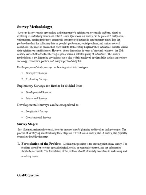 Survey Methodology Pdf Survey Methodology Methodology