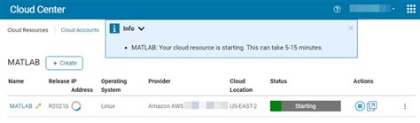 start matlab on amazon web services aws using cloud center matlab