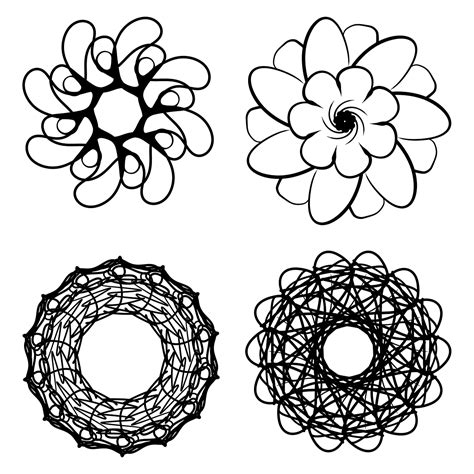 기하학적 라인 아트 패턴