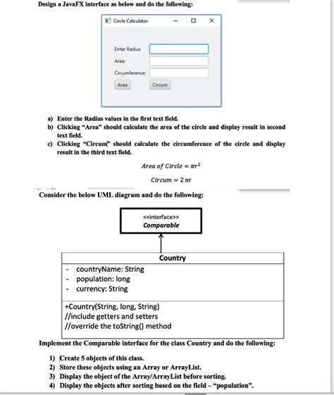 Solved Design A Javafx Interface As Below And Do The