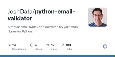 Github Joshdata Python Email Validator A Robust Email Syntax And Deliverability Validation