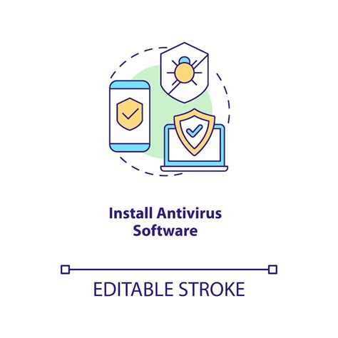 Premium Vector Install Antivirus Software Concept Icon