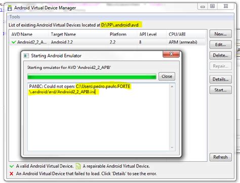 Android Monodevelop Cant Find Avd Or It Dont Get Noticed It Is