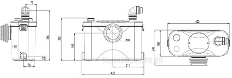 Unipump SANIVORT 405 М 8 м насосные станции для канализации. Цены ...