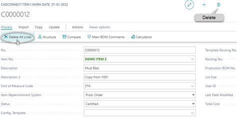 Delete And Delete All Lines Function CadConnect 1